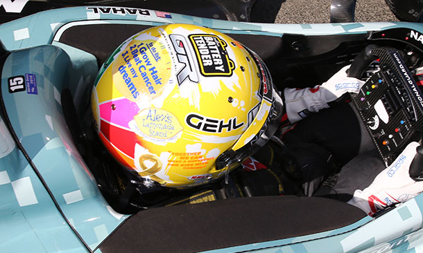 Rahal's special-designed helmet up for auction