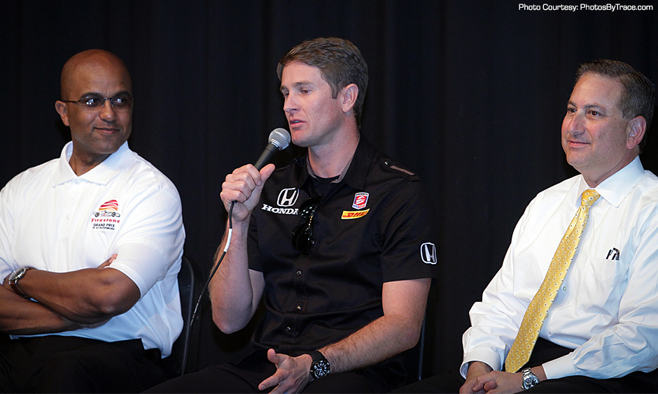 Hunter-Reay enjoys telling his story to high school students