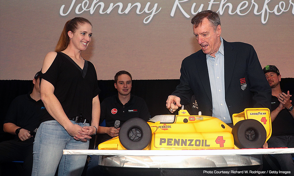 Legend Rutherford gets early 80th birthday surprise at Texas media day