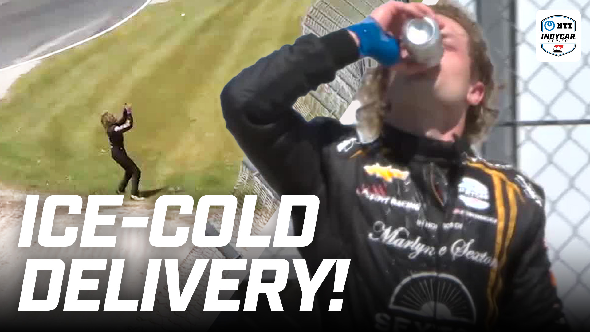 Cheers to That! Santino Ferrucci Celebrates With Beer From Fans