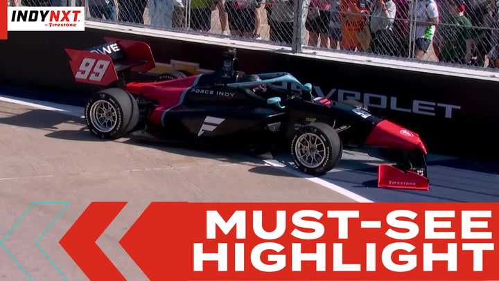 Myles Rowe Finds the Wall in Practice 2 at Arlington